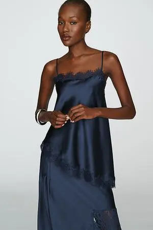 DAMSON MADDER Tansy Sat And Lace Cami