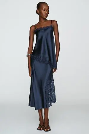 DAMSON MADDER Tansy Sat And Lace Cami