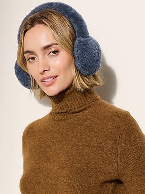 Overland Sheepskin Earmuffs - Denim