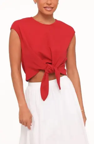 PETAL & PUP Tie Hem Crop Top