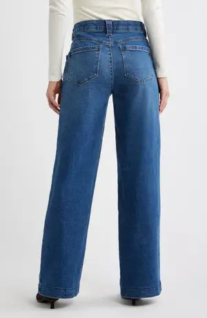 Wit & Wisdom Sam High Waist Wide Leg Jeans