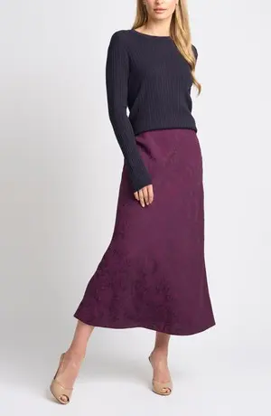 Halogen Pointelle Rib Crewneck Sweater - Night Sky