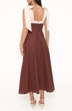 PETAL & PUP Olinda Cotton & Linen Maxi Dress