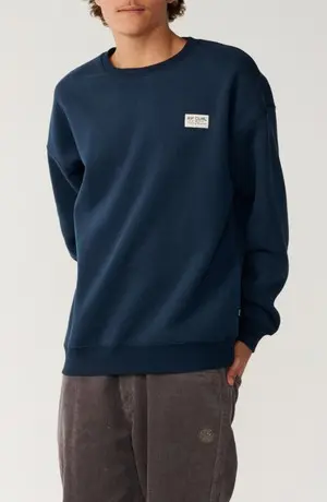 Rip Curl Graphic Cotton Blend Sweatshirt - Dark Navy