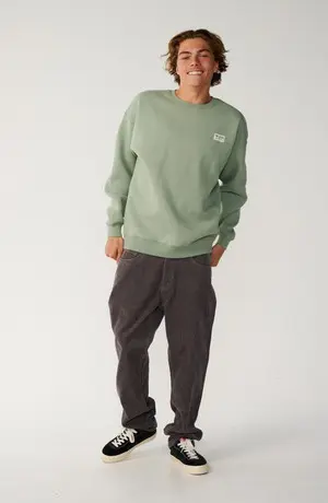 Rip Curl Pacific Rinse Graphic Cotton Blend Sweatshirt - Sage