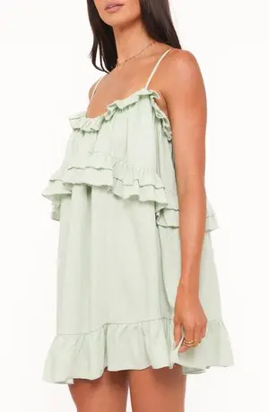 PETAL & PUP Angie Ruffle Sleeveless Minidress