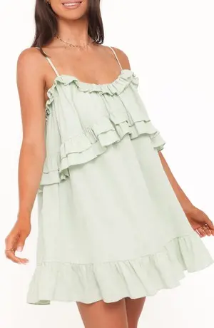 PETAL & PUP Angie Ruffle Sleeveless Minidress