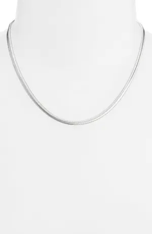 Nordstrom Herringbone Chain Necklace - Silver