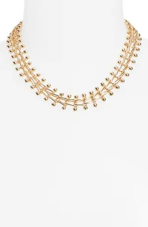 OPEN EDIT Bold Ball Chain Collar Necklace - Gold