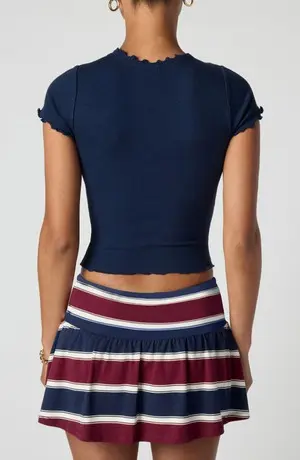 FLORENCE BY MILLS Jersey Rib T-shirt - Navy