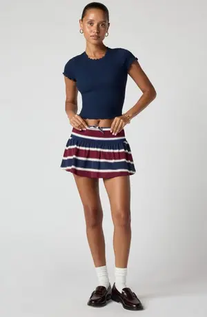 FLORENCE BY MILLS Jersey Rib T-shirt - Navy