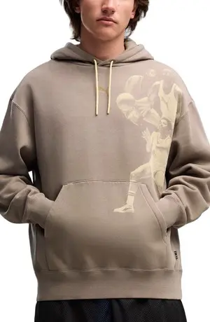 PUMA Memory Lane Cotton Fleece Hoodie - Mouse Gray