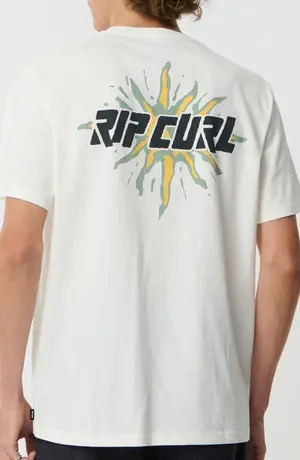 Rip Curl Disorder Burst Cotton Graphic T-shirt - Bone