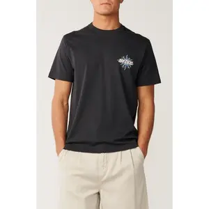 Rip Curl Disorder Burst Cotton Graphic T-shirt - Washed Black