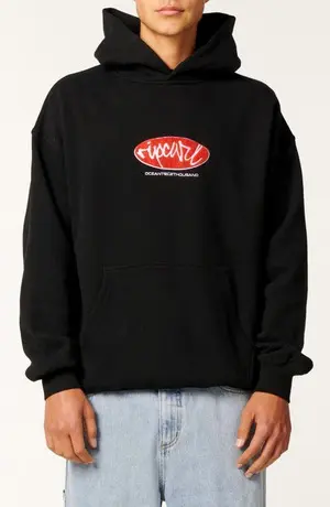 Rip Curl Rip Script Cotton Blend Hoodie - Black