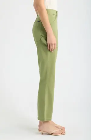 Hue Canvas Utility Pants - Olive