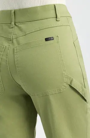 Hue Canvas Utility Pants - Olive