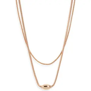 OPEN EDIT Orb Layered Chain Necklace - Gold