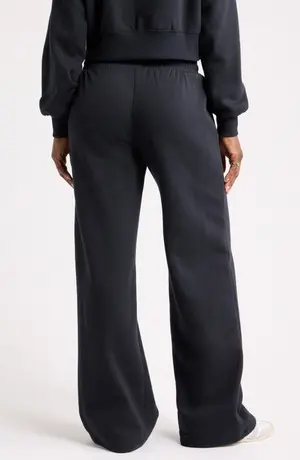 Bp. Low Rise Wide Leg Sweatpants - Black Jet