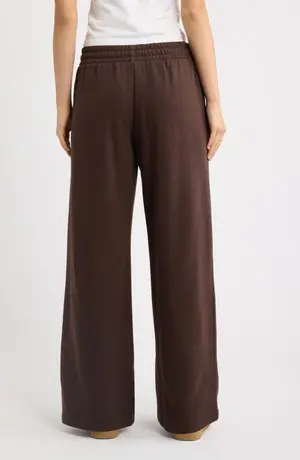 Bp. Low Rise Wide Leg Sweatpants - Brown Coffee