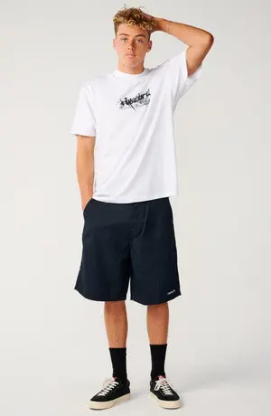 Rip Curl Archive Pinstriped Relaxed Fit Shorts - Dark Navy