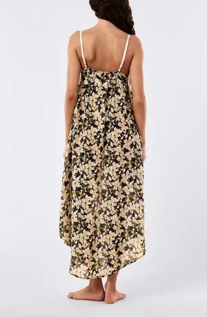 PAPINELLE Serena Lace Trim Maxi Nightgown