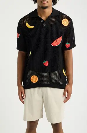 MAVRANS Freshly Picked Open Knit Polo