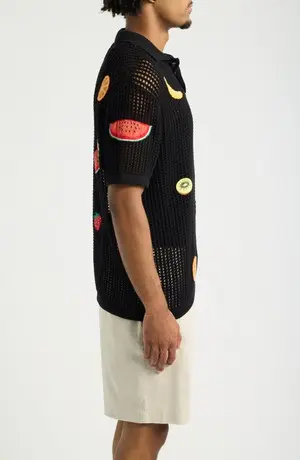 MAVRANS Freshly Picked Open Knit Polo