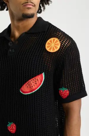 MAVRANS Freshly Picked Open Knit Polo