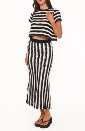 PETAL & PUP Jaden Knit Crop Top & Maxi Skirt Set