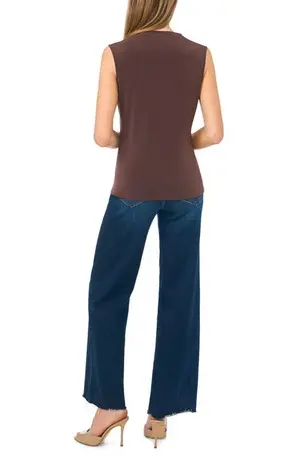 Halogen Cowl Neck Knit Tank - Chicory Coffee