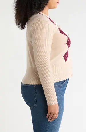 Caslon Argyle Wool & Cashmere Cardigan