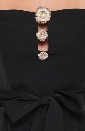 PETAL & PUP Rois Strapless Wide Leg Jumpsuit