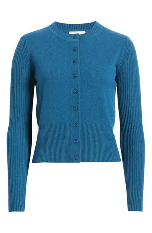 CASLON Caslon Wool & Cashmere Blend Argyle Cardigan