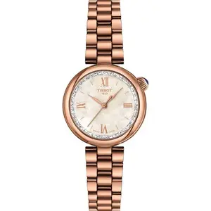 TISSOT Desir Mother-of-pearl Rose Gold Tone Watch - Ivory