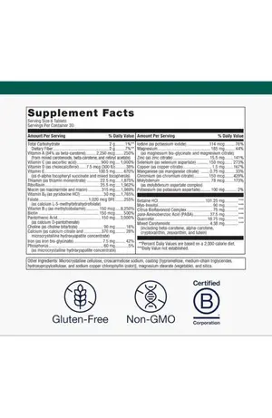 METAGENICS Multigenics Intensive Care Multivitamin With Iron High-absorption Formula 180 Tablets