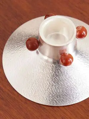 NATALIA CRIADO Axis -plated And Stone Candle Holder