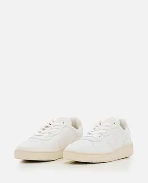 VEJA V-90 Leather Lace-up Sneakers - Bianco