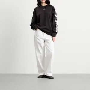 Adidas Lace 3 Stripe Crew Sweatshirt