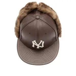 New Era New York Yankees Leather 59fifty Dogear Cap