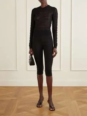 Dolce & Gabbana Crepe High-rise Straight-leg Capri Pants
