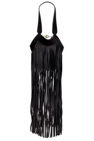 Khaite Lotus Nano Fringe Tote Bag - Black
