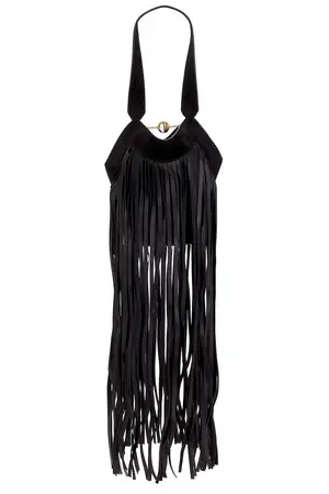 Khaite Lotus Nano Fringe Tote Bag - Black