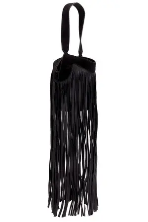Khaite Lotus Nano Fringe Tote Bag - Black