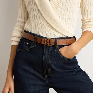 Ralph Lauren Logo Reversible Belt - Lauren Tan