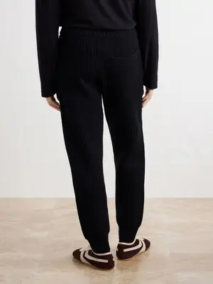 Dries Van Noten Meru Tapered Ribbed Wool Sweatpants