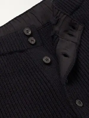 Dries Van Noten Meru Tapered Ribbed Wool Sweatpants