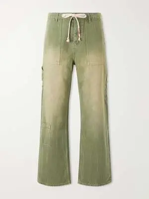 NAHMIAS Gardener Utility Wide-leg Drawstring Jeans - Green