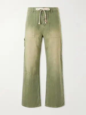 NAHMIAS Gardner Utility Wide-leg Drawstring Jeans - Green