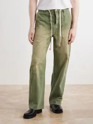 NAHMIAS Gardner Utility Wide-leg Drawstring Jeans - Green